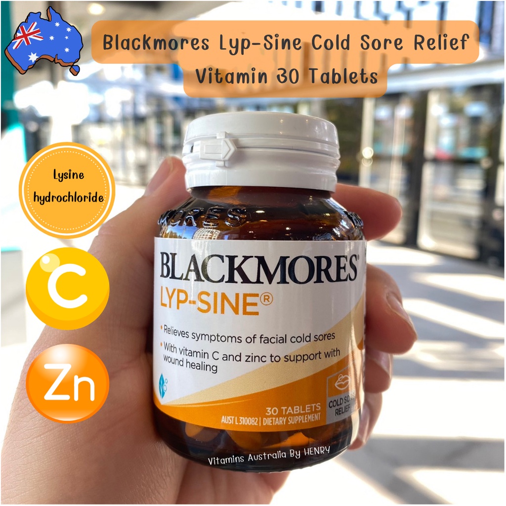 เริม Blackmores Lyp-Sine 30 เม็ด เริมที่ปาก ปากนกกระจอก Cold sores ...