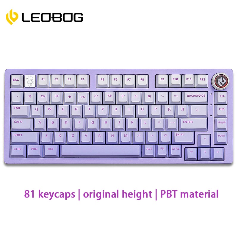 Leobog Hi75 ชุดปุ่มกดคีย์บอร์ด 81 คีย์ PBT ไล่โทนสี | Shopee Thailand