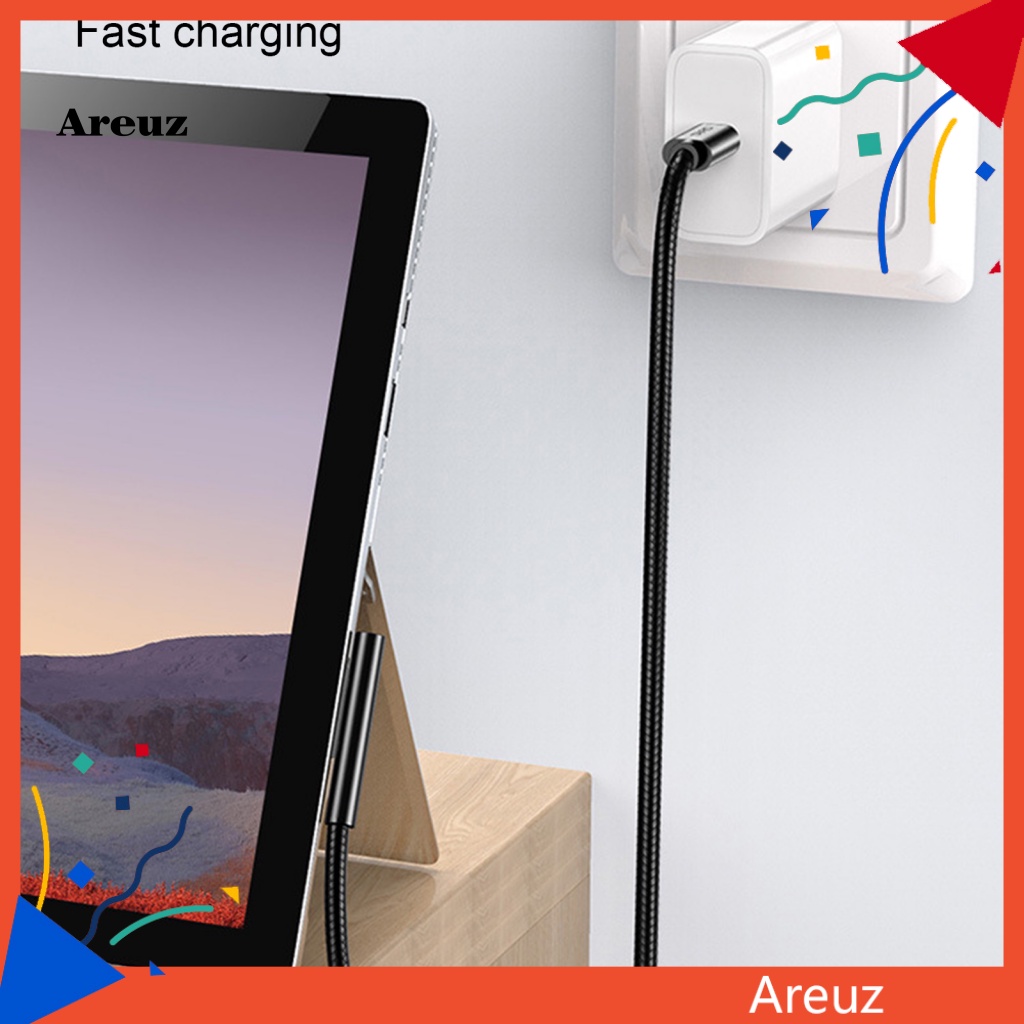 Are สายชาร์จแล็ปท็อป 65W 15V 4A ความเร็วสูง แบบแม่เหล็ก PD Type-C สําหรับ Microsoft Surface Pro ...