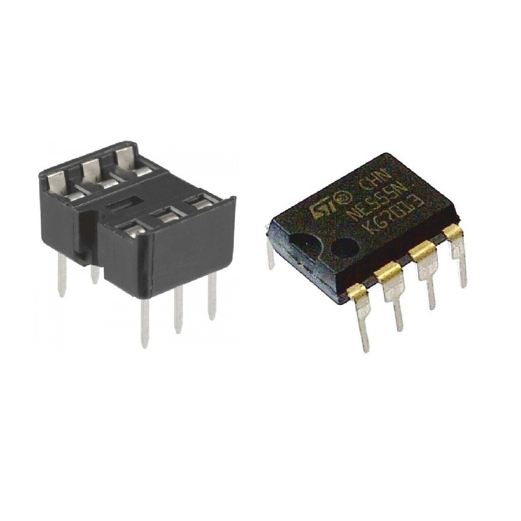 IC Timer 555 with Socket ไอซีเบอร์ 555 พร้อมฐาน | Shopee Thailand