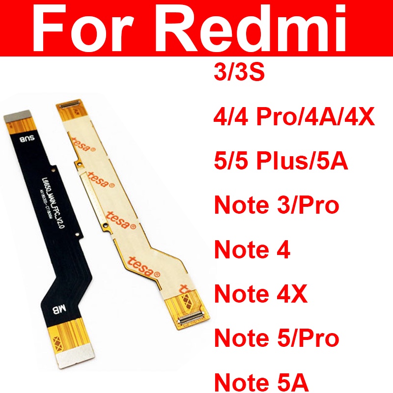 เมนบอร์ดหน้าจอ LCD สายเคเบิลอ่อน สําหรับ Xiaomi Redmi 3 3S 4 Pro 5 Plus Note 3 5 Pro 4X 5A ...