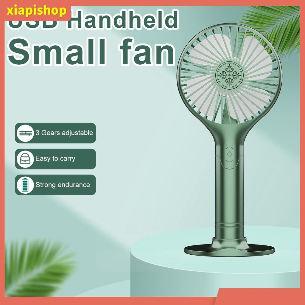 {XIAPI} พัดลมมือถือจําลอง 3 เกียร์ 4 ใบพัด เสียงเบา ทนทาน ชาร์จ USB 1 ...