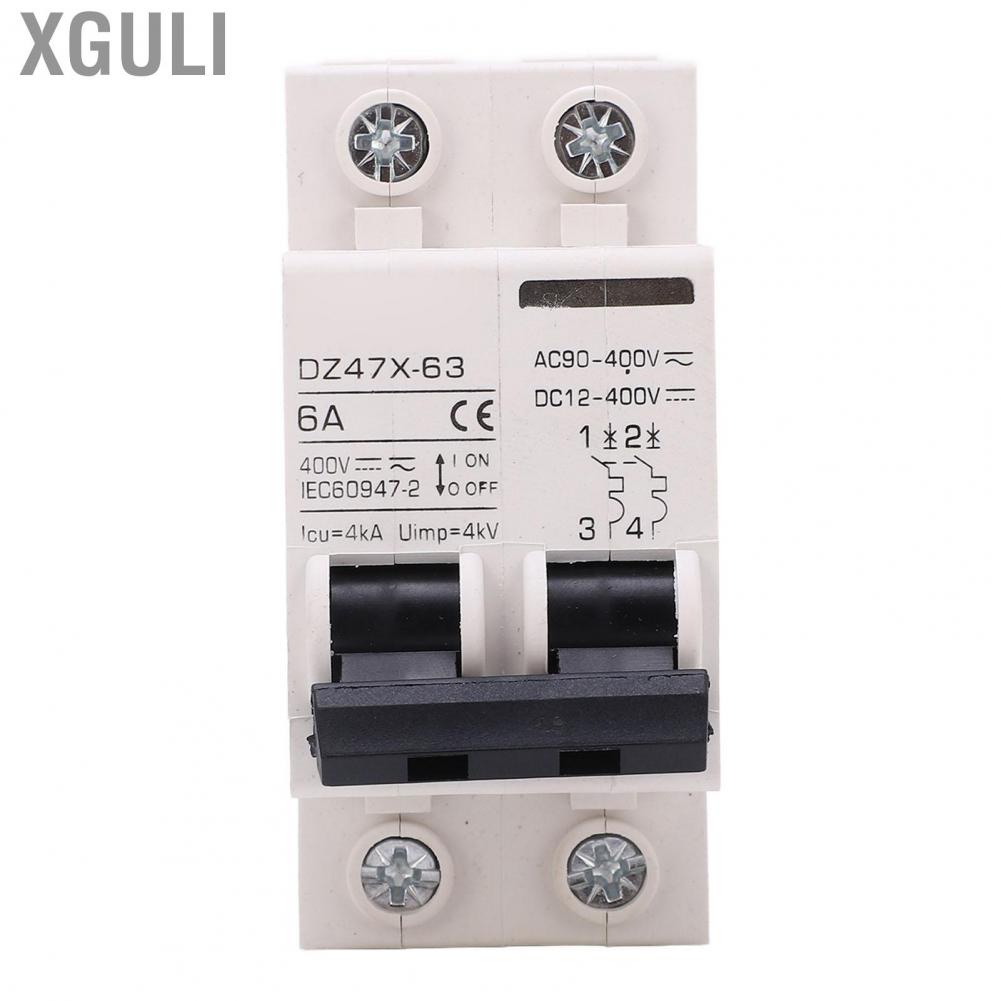 Xguli Miniature Circuit Breaker 4000A Breaking 6A Low Voltage AC DC ...