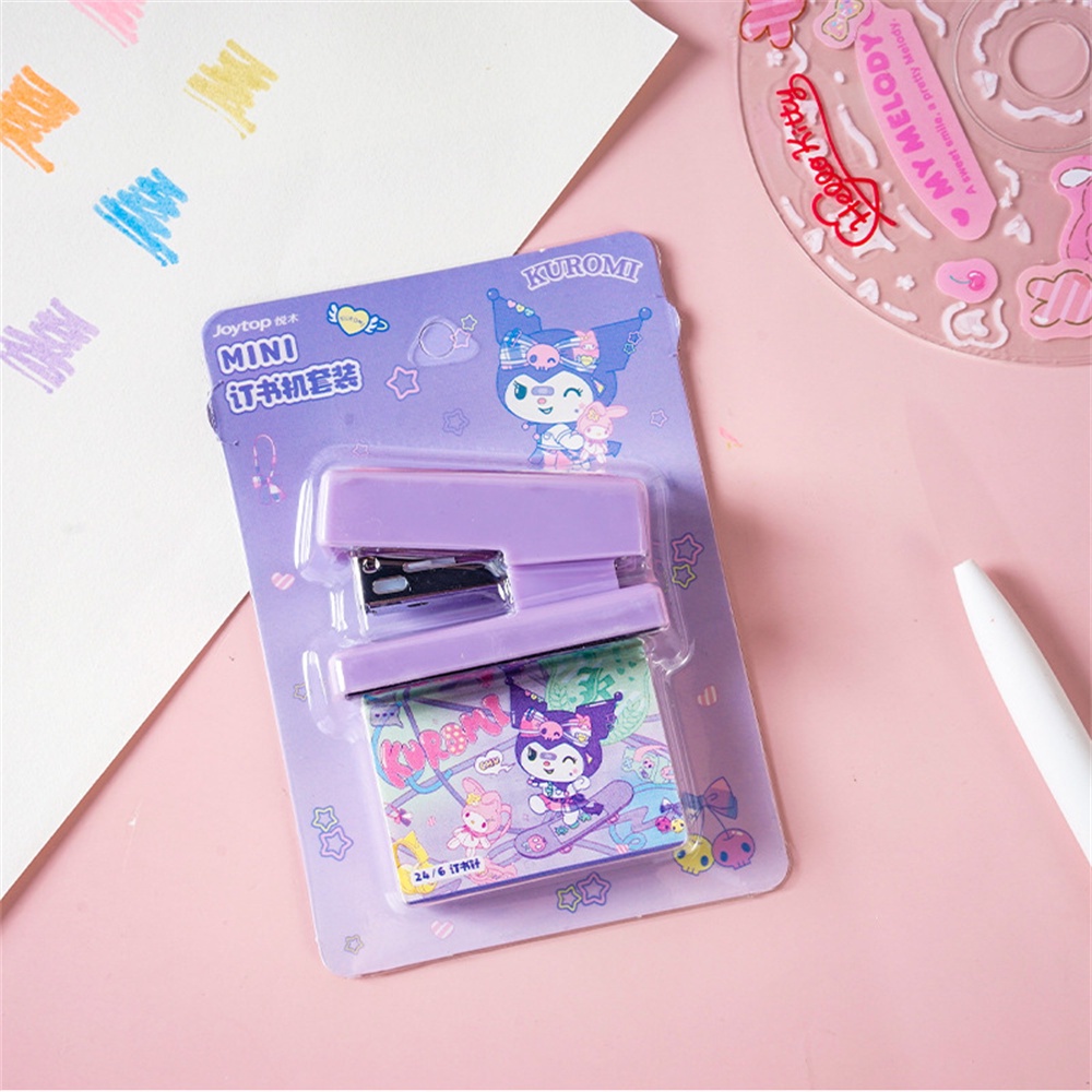 JULYSTAR Yuemu Sanrio Mini เครื่องเย็บกระดาษขนาดเล็กแบบพกพาเด็กนักเรียน ...