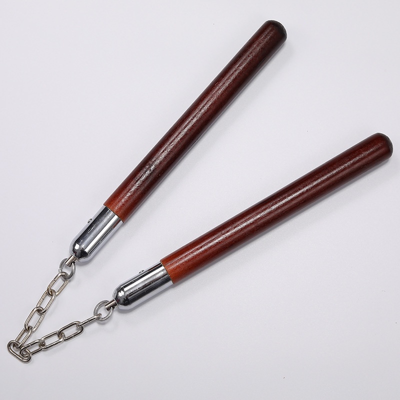 กระบองสองท่อน nunchaku ไม้มะฮอกกานี | Shopee Thailand