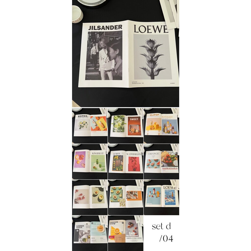Magazine prop ( SET D ) พรอพถ่ายรูป พรอพถ่ายสินค้า ของแต่งบ้านมินิมอล ...