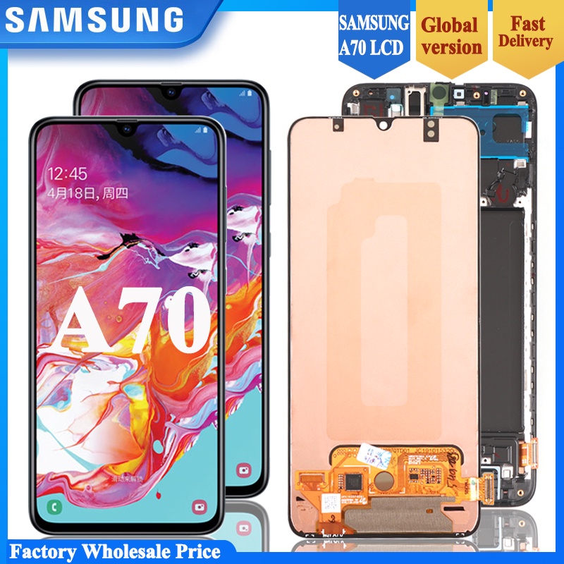 ของแท้ หน้าจอสัมผัสดิจิทัล LCD 6.7 นิ้ว สําหรับ Samsung Galaxy A70 LCD ...