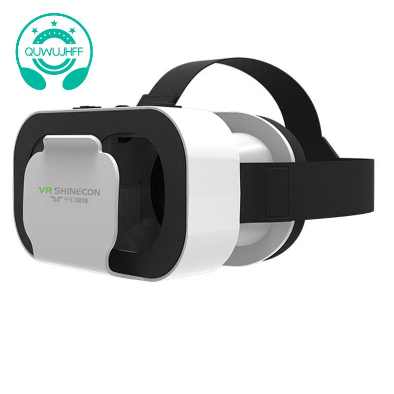 Vr SHINECON BOX 5 Mini VR แว่นตา 3D เสมือนจริง แว่นตา VR ชุดหูฟัง สําหรับ Google กระดาษแข็ง ...