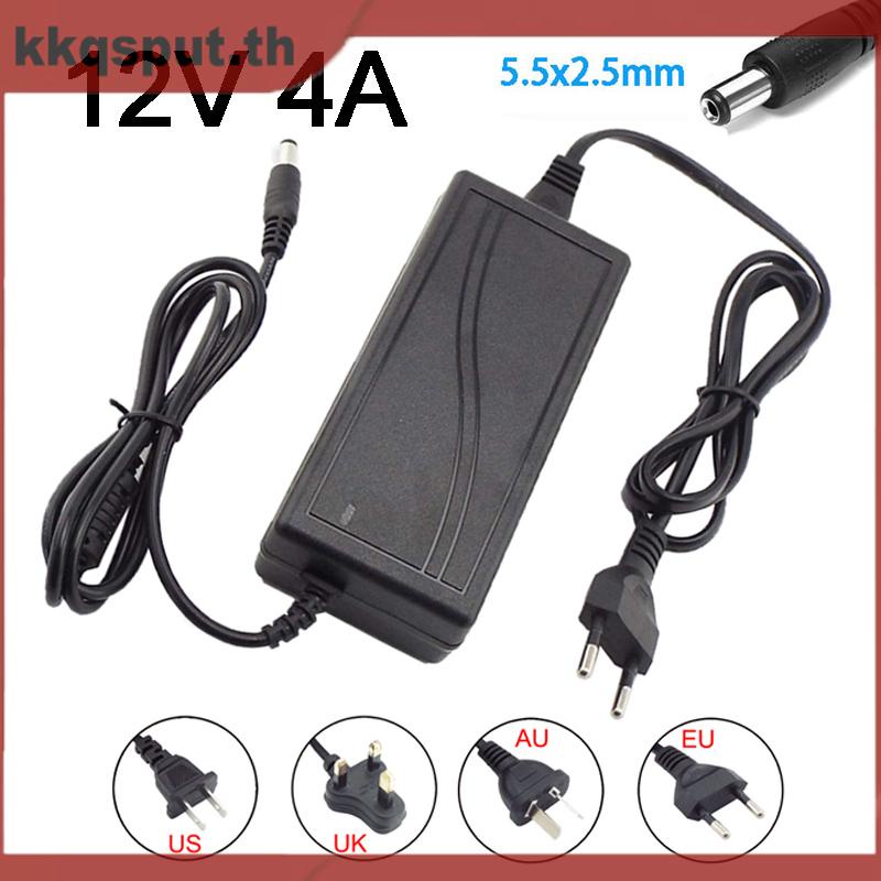 อะแดปเตอร์แปลงพาวเวอร์ซัพพลาย 12Volt 4000ma AC เป็น DC 110-220V 12V 4A 5.5*2. มม. สําหรับกล้อง ...