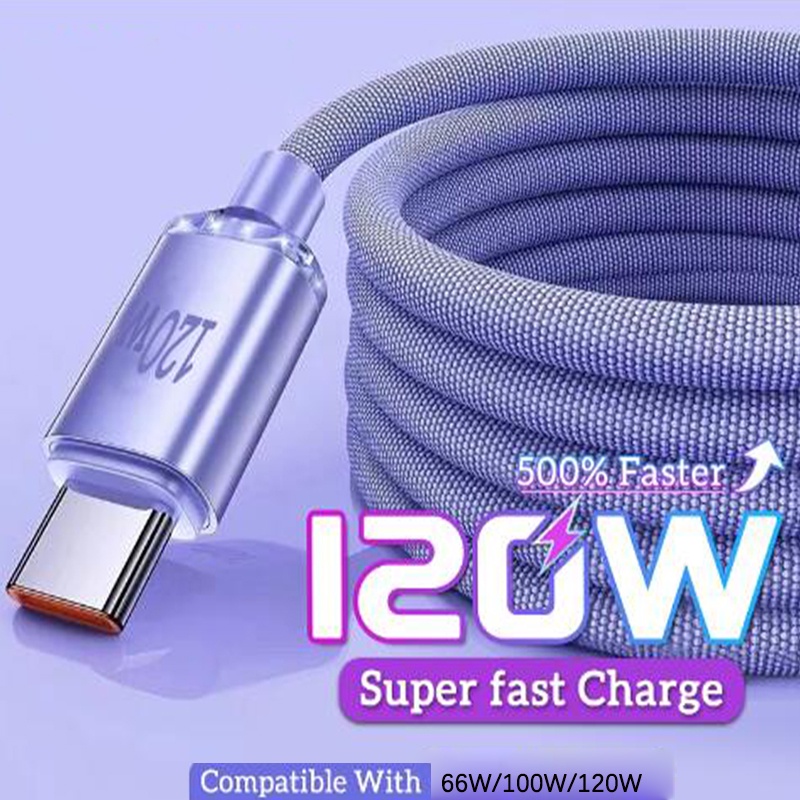 สายชาร์จเร็ว 120W 6A 66W USB Type C USB C สําหรับ Xiaomi Huawei 120W | Shopee Thailand