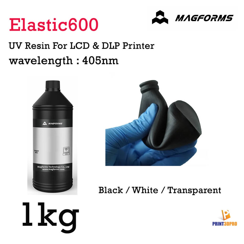 Magforms Elastic600 Resin 1kg for LCD&DLP Pritner Photopolymer Resin 3D ...