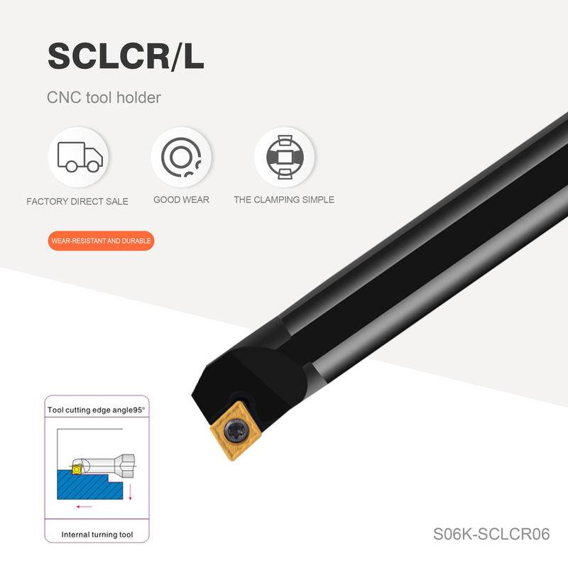 เครื่องมือเจาะรูด้านใน CNC S06K S07K S08K S10K S12M S14N S16Q S18Q S20R S25S S32T S40T SCLCR06 ...