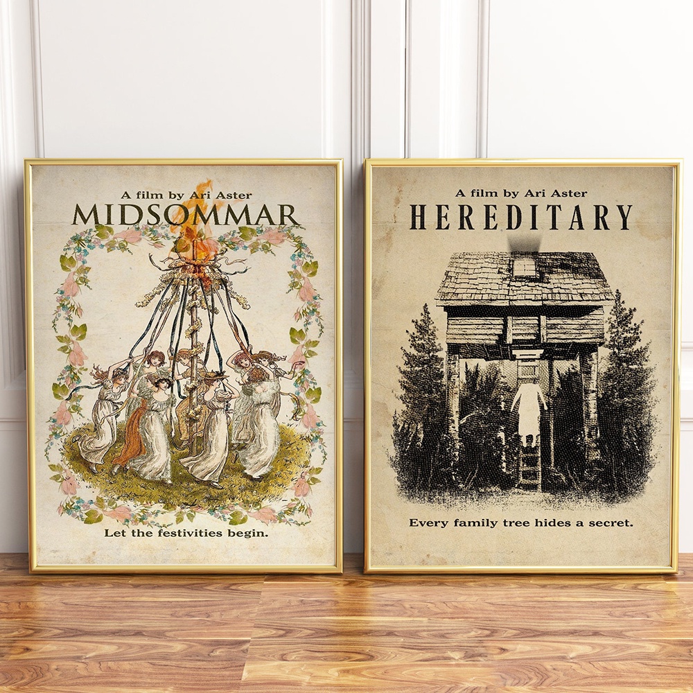 Midsomar Hereditary ภาพยนตร์โปสเตอร์พิมพ์ผ้าใบภาพวาดบทคัดย่อ Wall Art ...