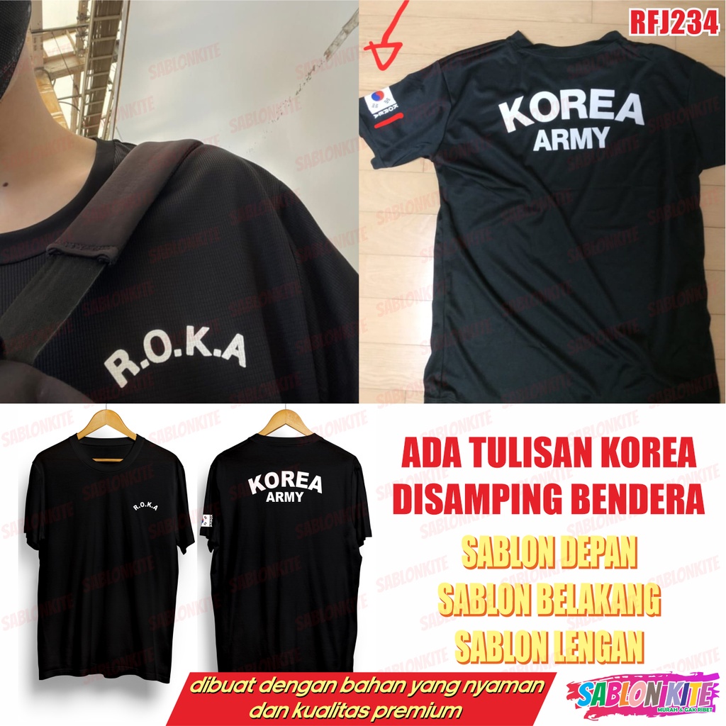 TEE QM !! เสื้อยืด ลาย Roka ARMY KOREA 2022 RFJ234 chanyeol | Shopee ...