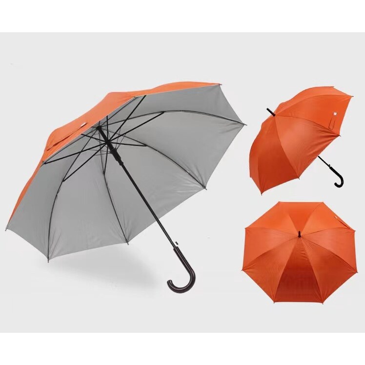 ร่มสีส้ม ร่มพระสงฆ์ สีพระราชนิยม ร่มยาวสปริง กันแดด กันฝน กันยูวี ขนาด ...