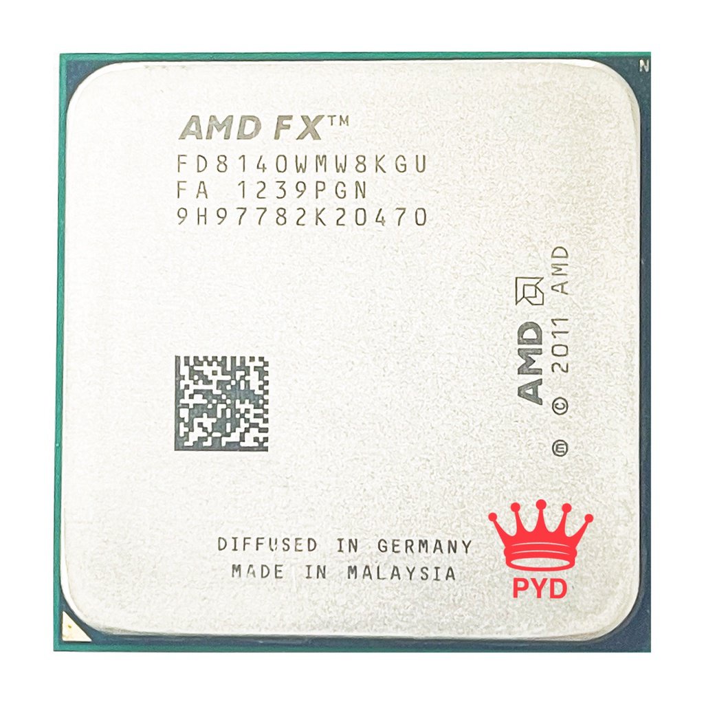 ซ็อกเก็ตหน่วยประมวลผล CPU AMD FX-Series FX-8140 FX 8140 3.2 GHz Eight-Core FX8140 FD8140WMW8KGU ...