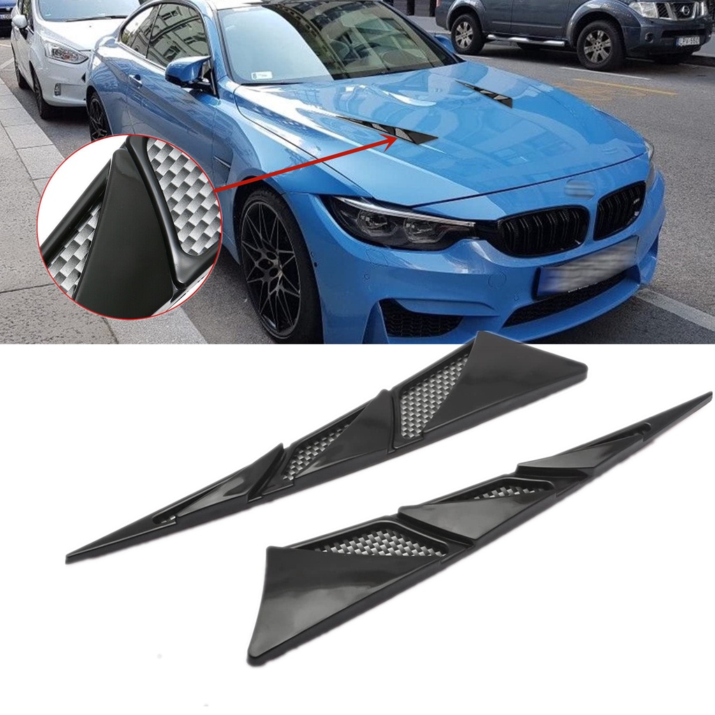 1 คู่ ABS GM Sports Racing ด้านข้างการไหลเวียนของอากาศจำลอง Vent Fender ...