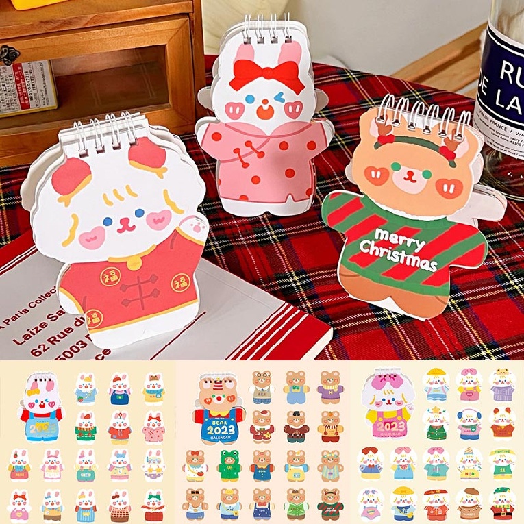 2023 Desk Calendar Creative Cute Cartoon Desktop Student Examination ...