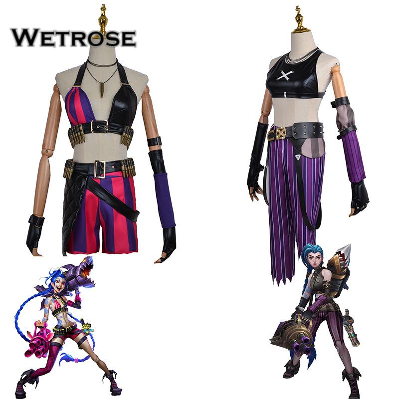 [Wetrose] ชุดคอสเพลย์ League of Legends Arcane Powder Jinx Cos สําหรับ ...