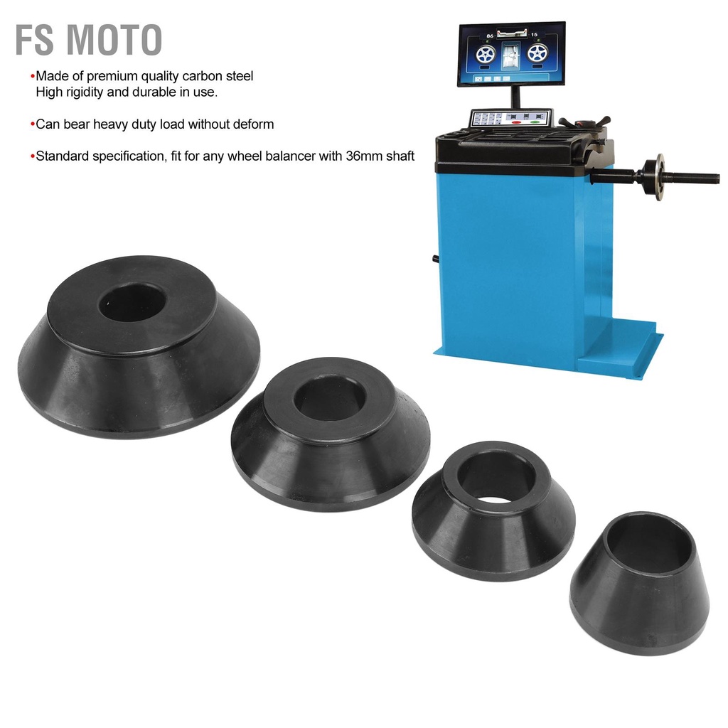 FS Moto 4pcs Wheel Balancer Taper Cone Set เหล็กคาร์บอน 36mm ...