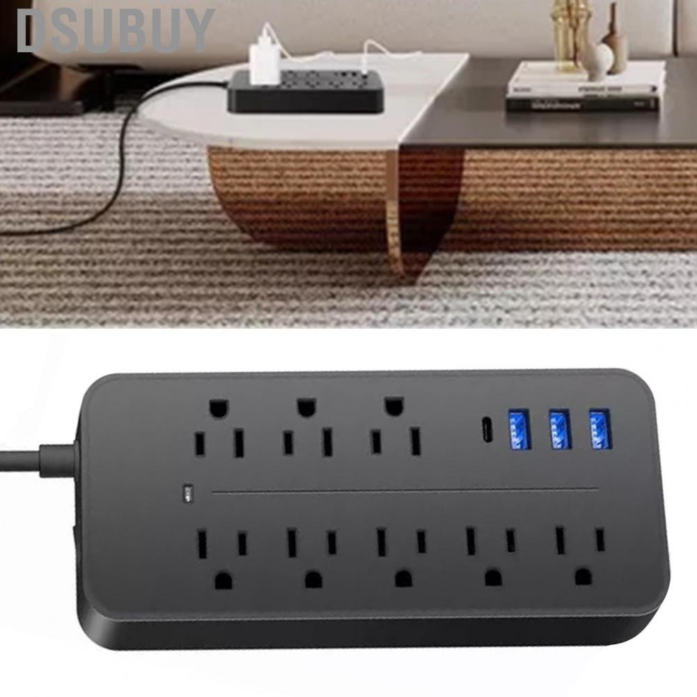 Dsubuy 8 Outlet Power Strip USB Ports Flat Plug Environmental ...