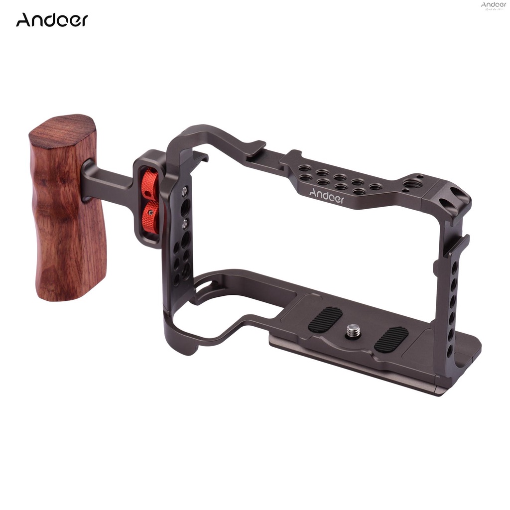 Andoer Aluminum Alloy Camera Cage Protective Vlog Cage with Universal ...