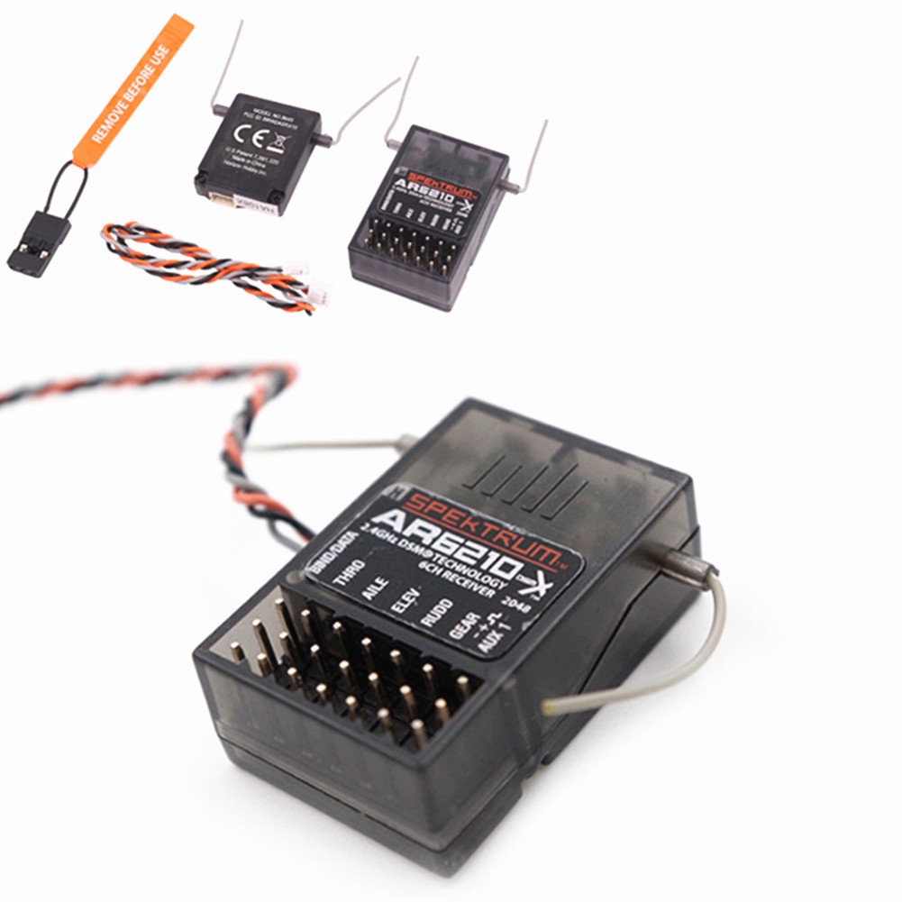 อุปกรณ์รับสัญญาณ AR6210 DSMX 6 ช่อง RX รองรับ DSM2 สําหรับเครื่องส่งสัญญาณ Spektrum TX RC ...