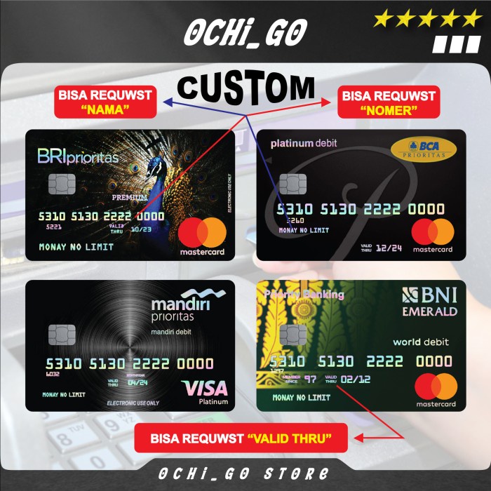 Atm Sticker Garskin Skin Card Custom Bank Priority Atm Card Sticker Bca ...