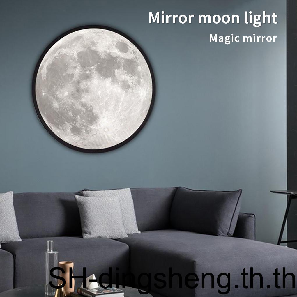 กระจกแต่งหน้า ทรงกลม พร้อมโคมไฟกลางคืน LED | Shopee Thailand