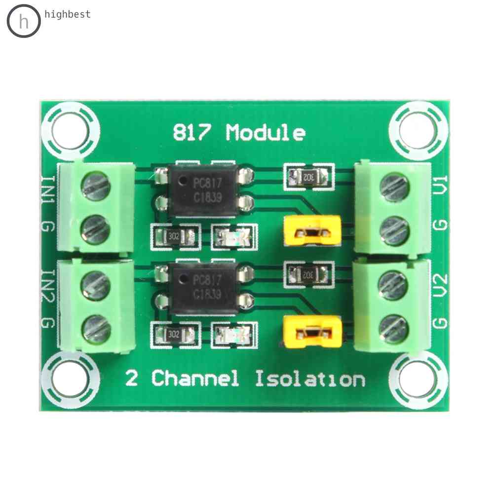 Pc817 2 ทาง ออปโต้คัปเปลอร์ แยก บอร์ด ไดรเวอร์ แรงดันไฟฟ้า โมดูลแปลง ...