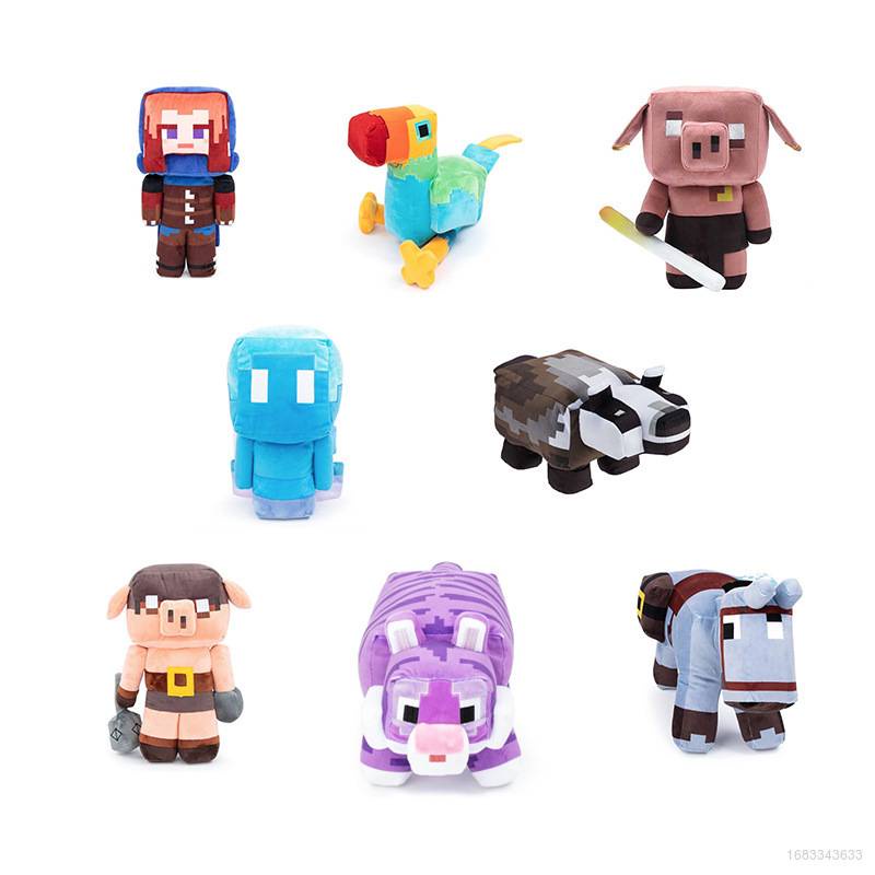 Ag ตุ๊กตายัดนุ่น รูป Minecraft Legends Piglin Tiger Horse Parrot Dog ...