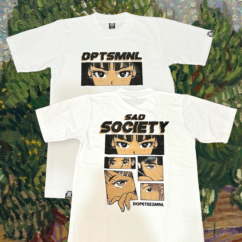 (ของแท้ จากร้านค้าใหม่) เสื้อเชิ้ต ลาย Dopeteesmnl Proclub Inspired Sad ...