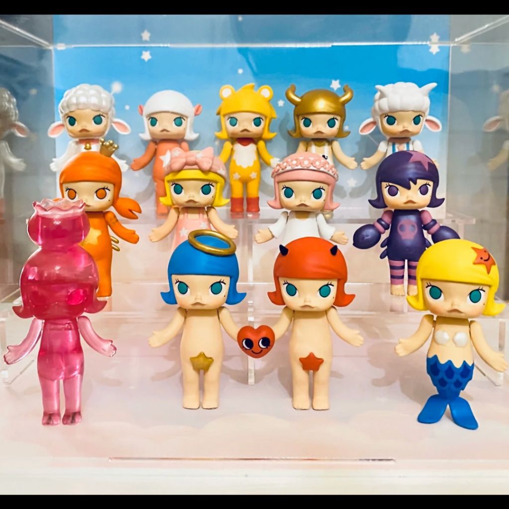 【Genuine】POPMART Molly Zodiac Classic Series blind box Set 12 Designs ...