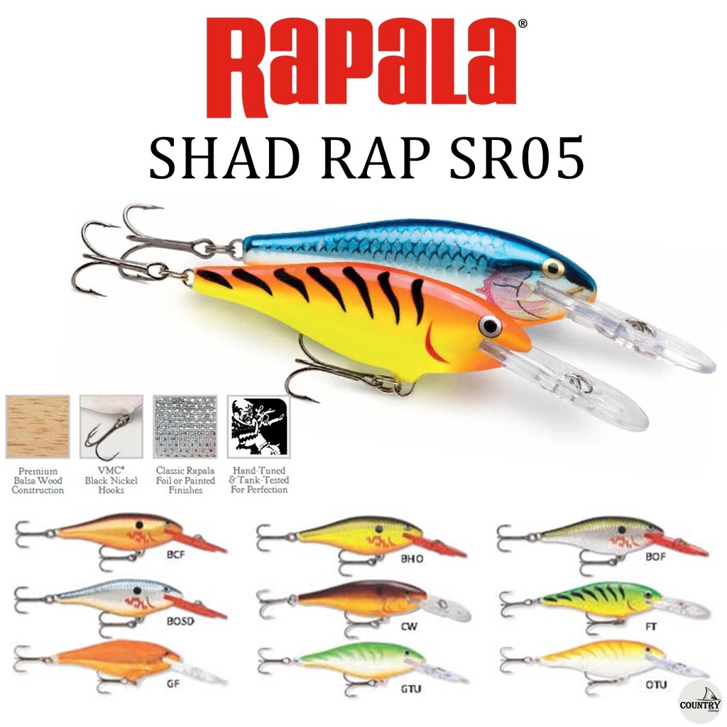 เหยื่อปลอม RAPALA SHAD RAP DEEP RUNNER SR05 | Shopee Thailand