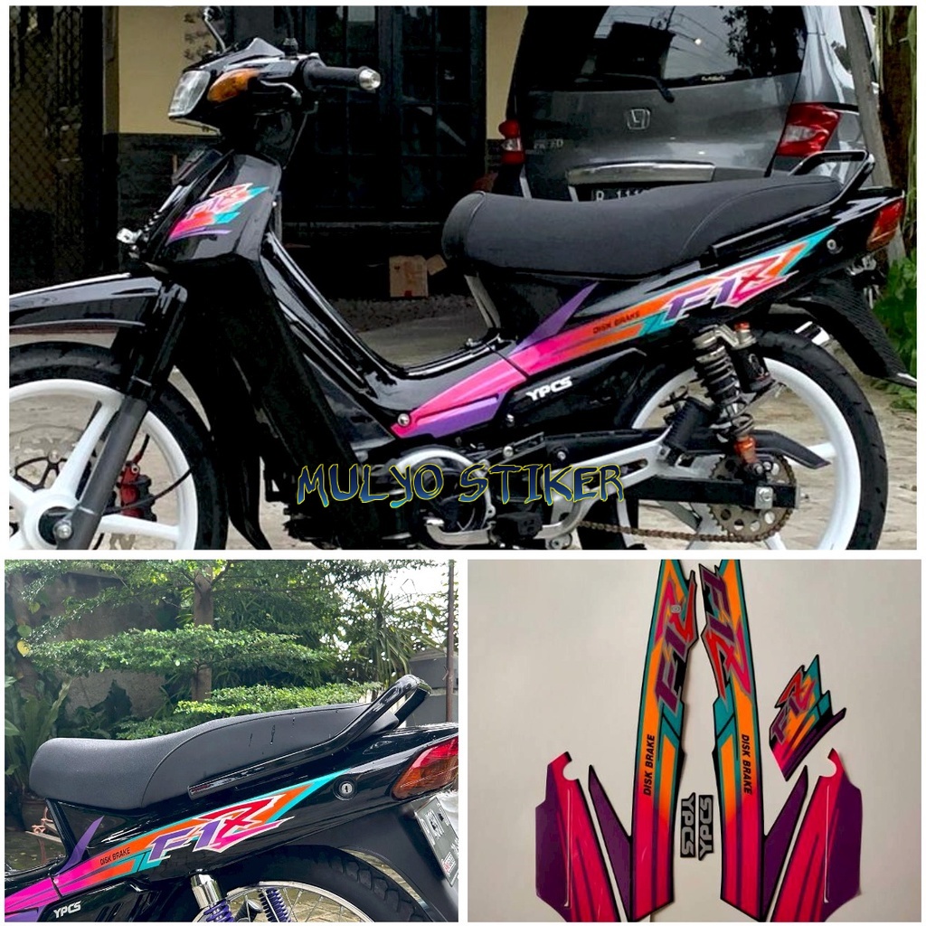 Hitam Striping สติกเกอร์ LIS LES POLET yamaha fizr fiz r f1 zr 1995 สี ...