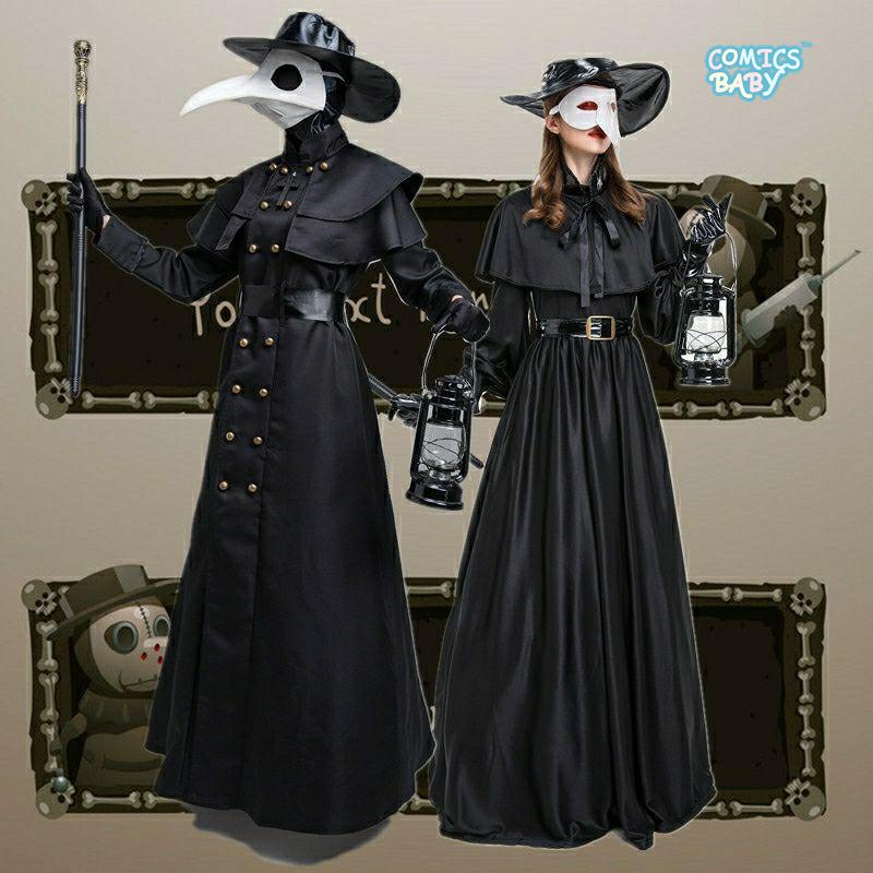 Plague Doctor Cosplay Costume หน้ากากอีกา อีกาดำ หน้ากากผี ของเล่น หน้ากากหมอ หมอผี กาฬโรค ยุค ...