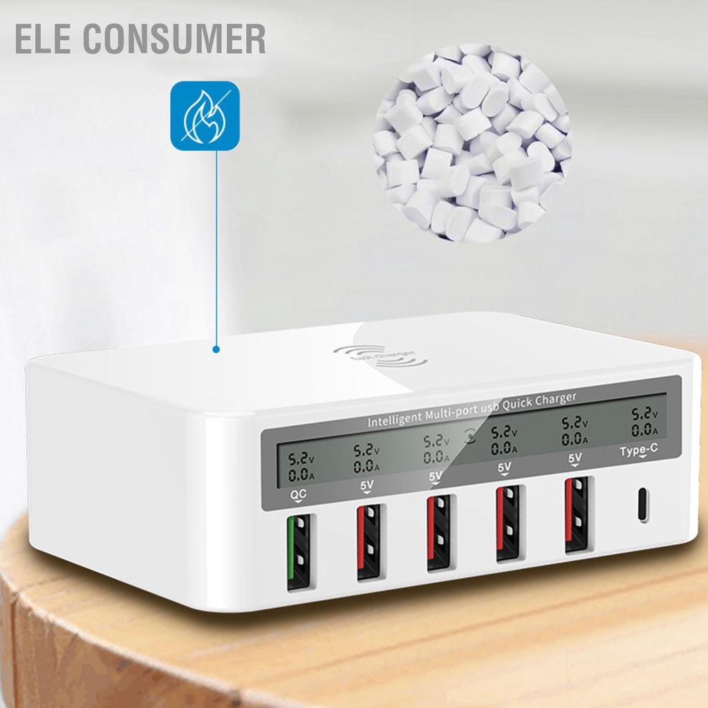 ELE Consumer สถานีชาร์จ USB ไร้สายมัลติฟังก์ชั่นฮับชาร์จเร็ว สำหรับ ...