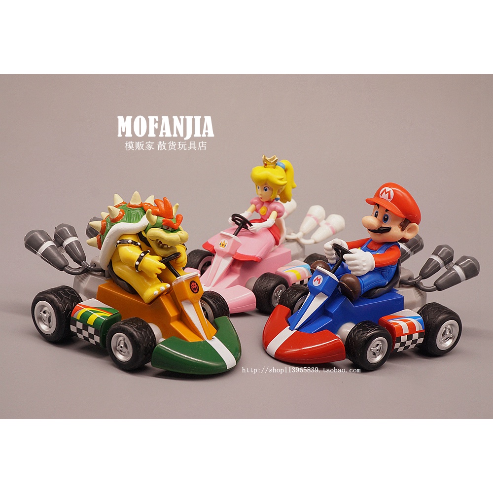โมเดลฟิกเกอร์ Super Mario Cooper Beach Pull Back Kart ของเล่นสําหรับ ...