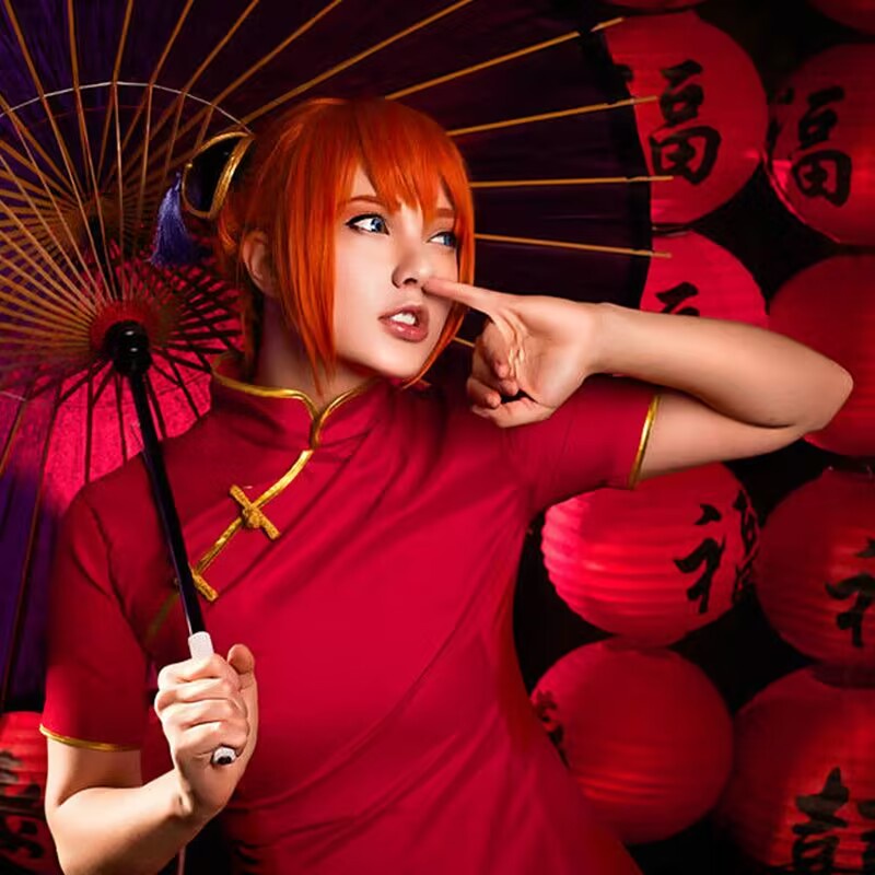 ชุดคอสเพลย์ การ์ตูนญี่ปุ่น Gintama Kagura cosplay costume Kagura kung ...