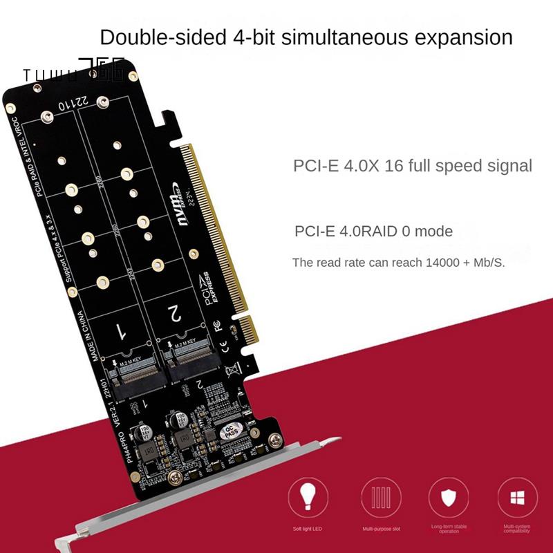 อะแดปเตอร์ขยาย PCIeX16 เป็น M.2 M-Key NVME PCI-E X16 +M.2 NGFF PCIE B ...