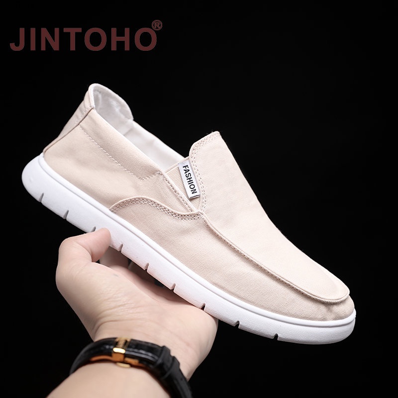 Jintoho รองเท้าผ้าใบโลฟเฟอร์ ผ้าแคนวาส กันลื่น แฟชั่นสําหรับผู้ชาย ...