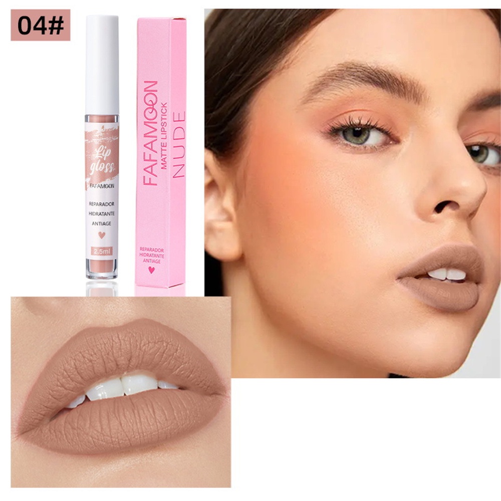Fafamoon Non-stick Cup Lip Glaze Matte Fog Surface Liquid ลิปกลอสไม่ซีด ...