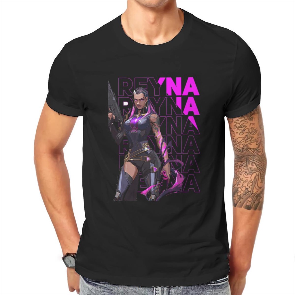 เสื้อยืดฤดูร้อนValorant Game Reyna Tshirt Graphic Men Vintage Punk Mens ...