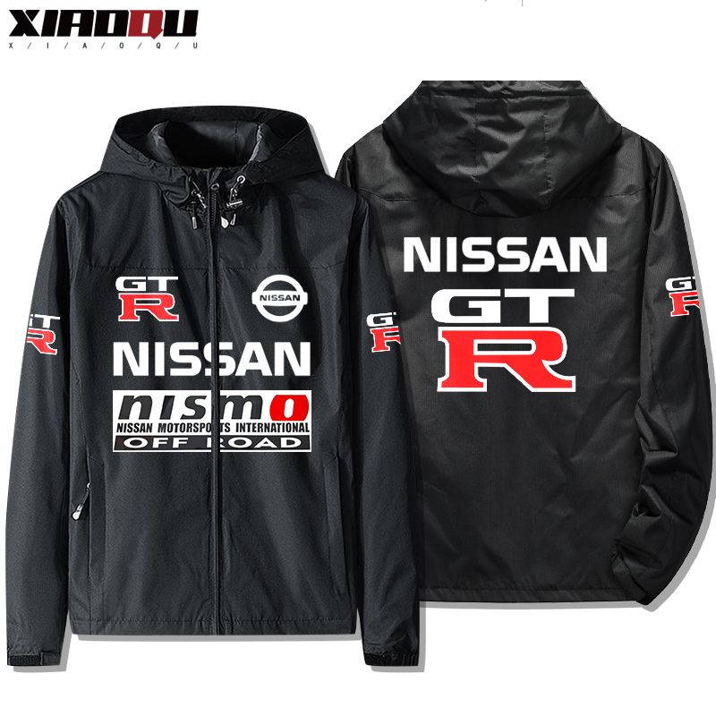 NISSAN GTR car club custom jacket R32 R33 R35 outdoor racing hooded ...