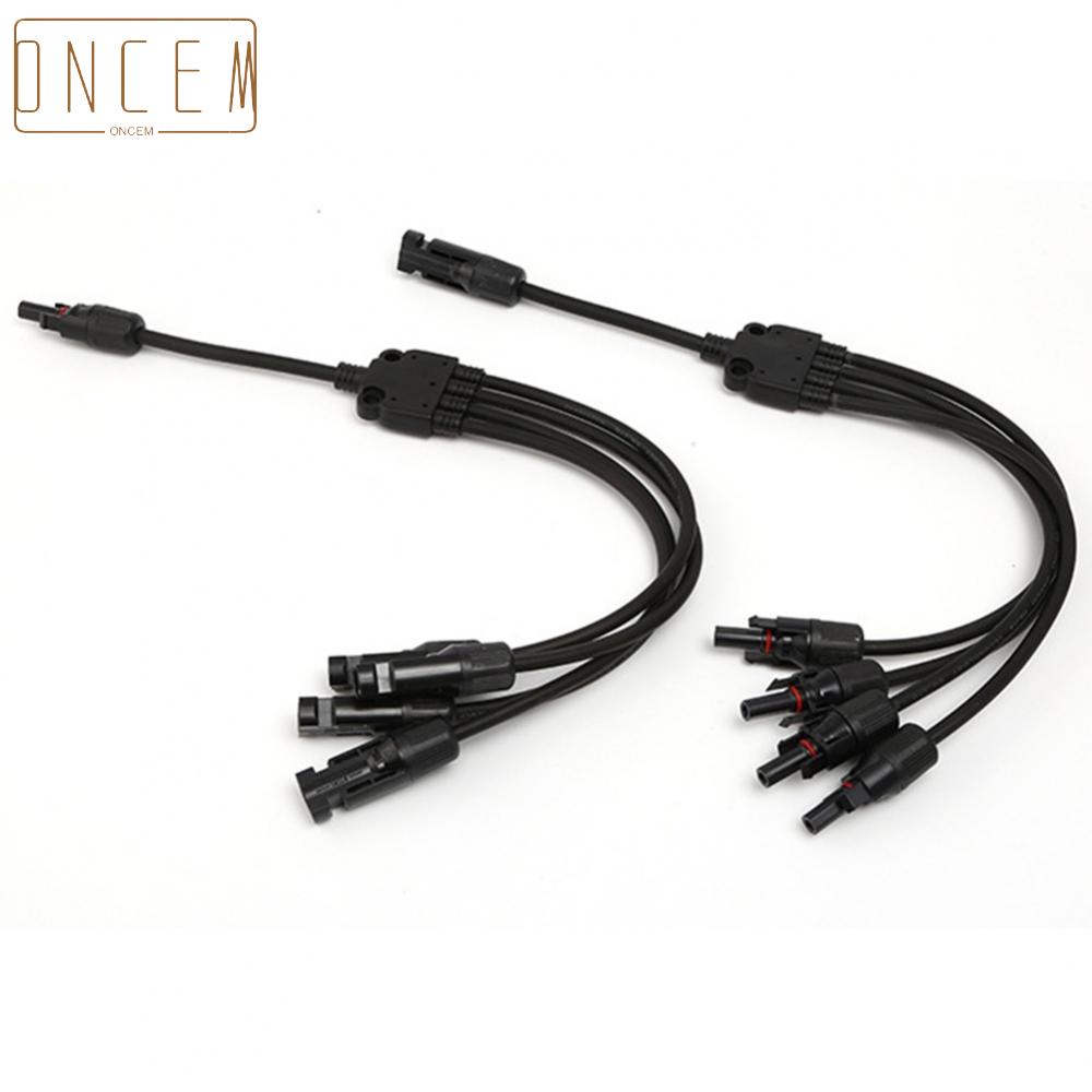 【ONCEMOREAGAIN】Connectors Y Splitter -40~+90℃ 1 Pair 1500V PV Black ...