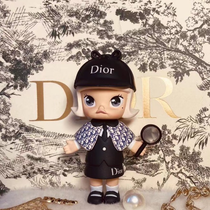 พร้อมส่ง popmart Dior&Molly Shopaholic LABUBU ของตกแต่งรถยนต์ ของขวัญ ...