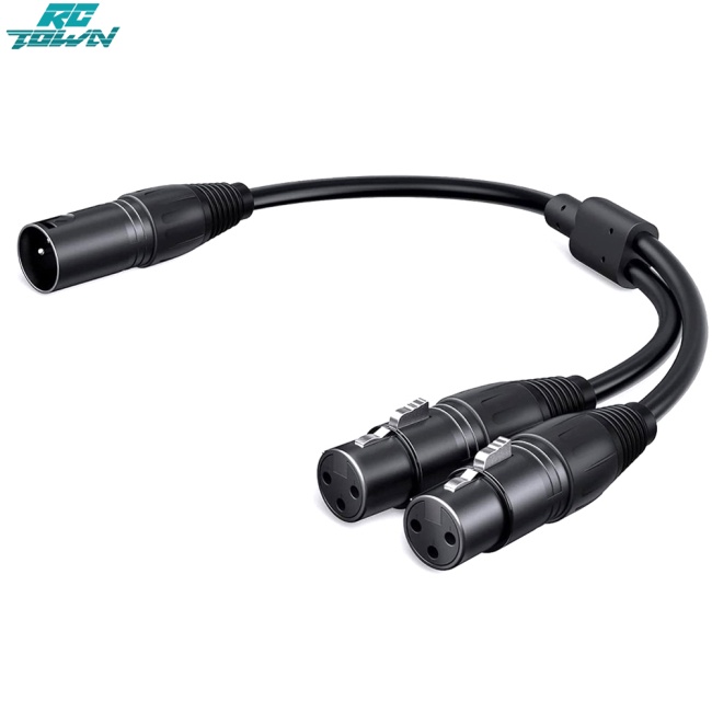 Rctown 2 In 1 สายเคเบิลแยก Xlr Xlr Male To Dual Xlr Female Y-splitter ...