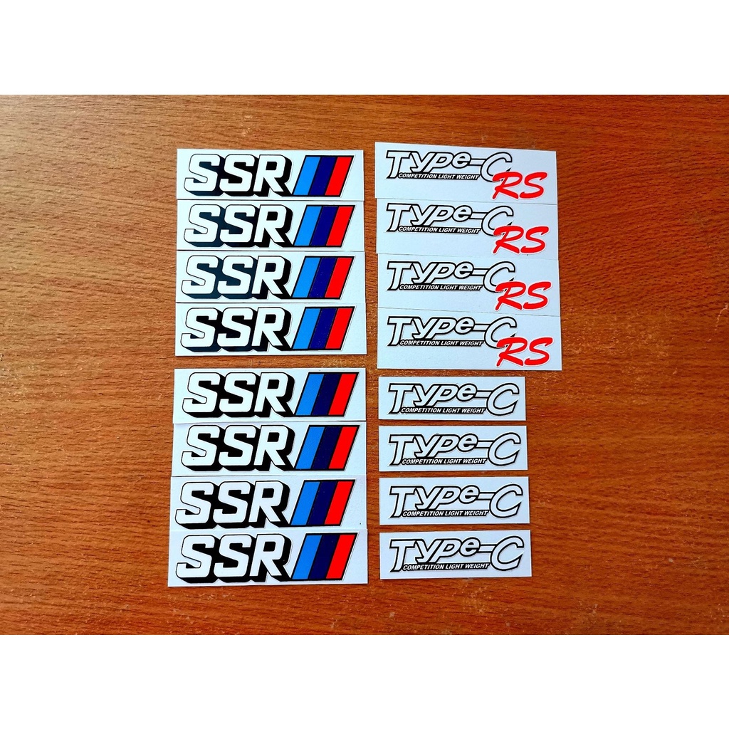 ขอบ Stiker SSR Type C RS 1 ชุด = 4 ชิ้น Spec Civic FD Civic FC Saga ...