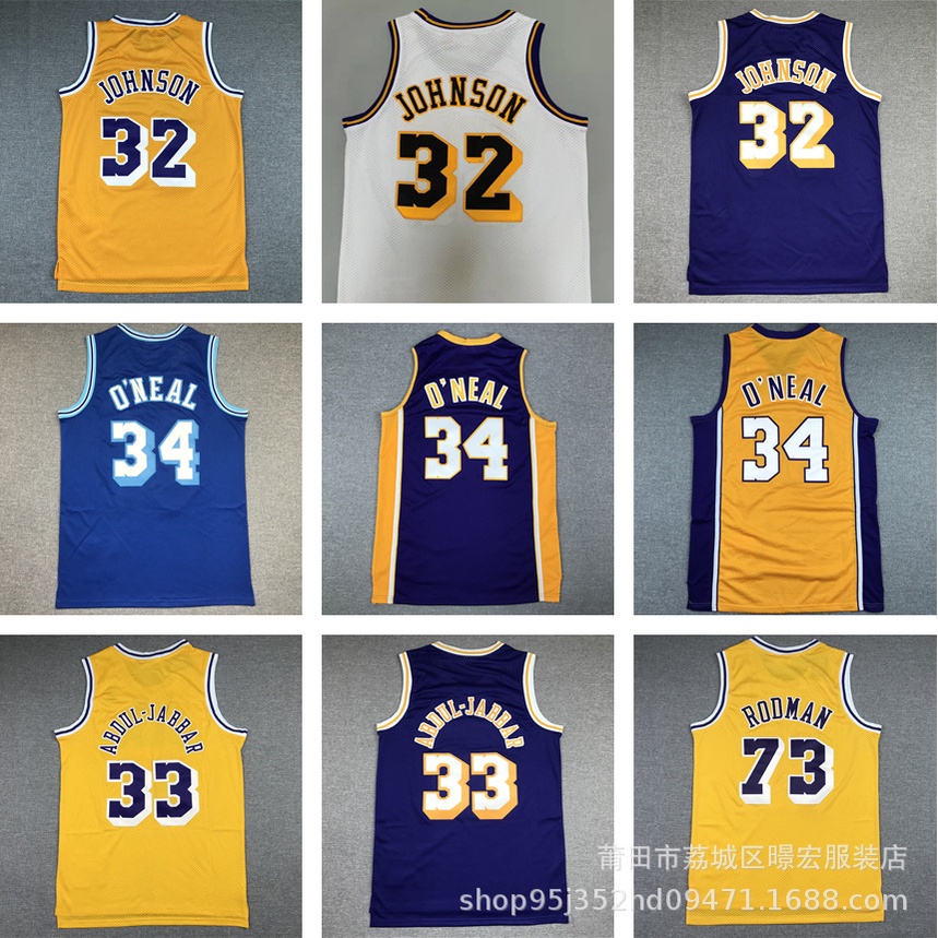 ใหม่ Season Lakers No. 73 Rodman No. เสื้อกีฬาบาสเก็ตบอล ปักลาย 33 ...