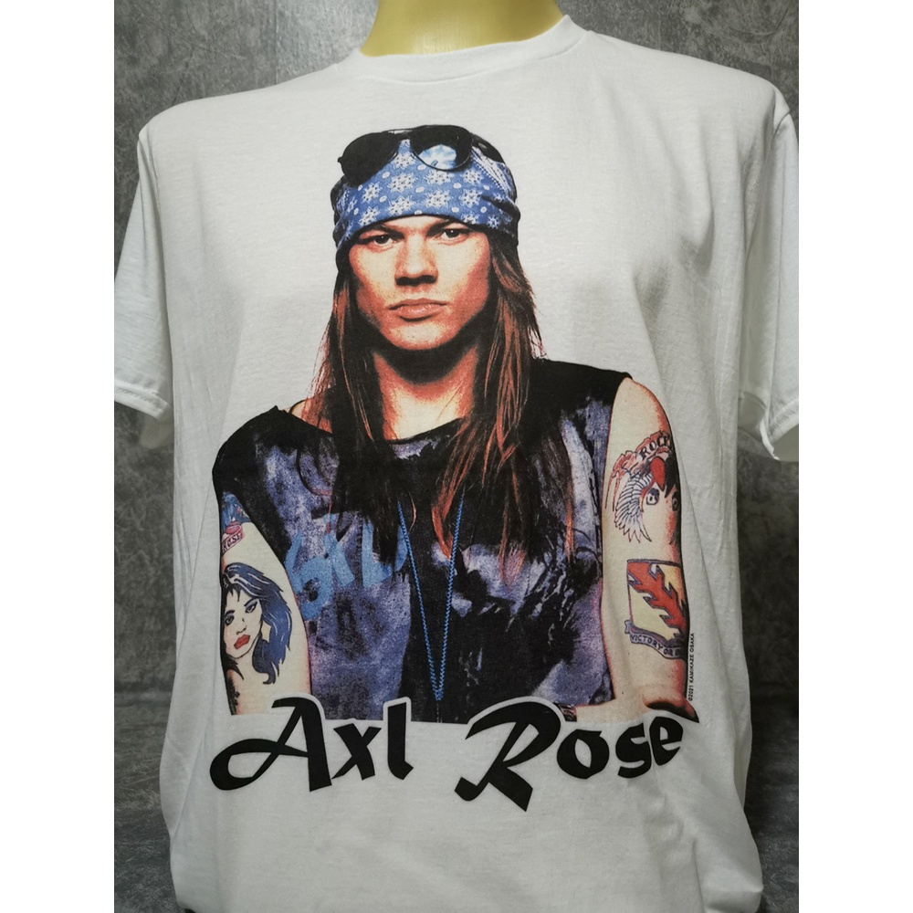[S-5XL]ROUND คอลูกเรือเสื้อวงนำเข้า Axl Rose Guns N' Roses Don't Cry ...